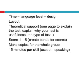 Language Testing | PPT