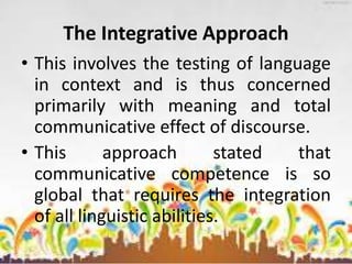 Approaches to Language Testing | PPTX