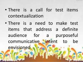 Approaches to Language Testing | PPTX