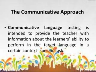Language Testing/ Assessment | PPTX