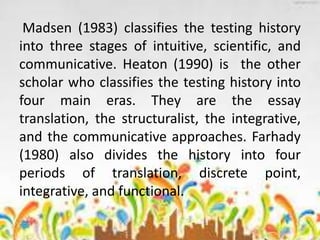 Language Testing/ Assessment | PPTX