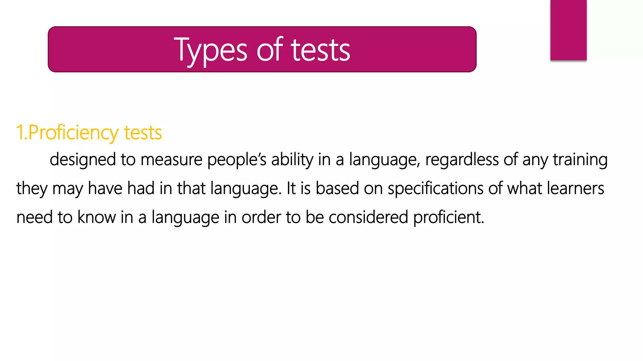 introducing language testing and assessment | PPTX