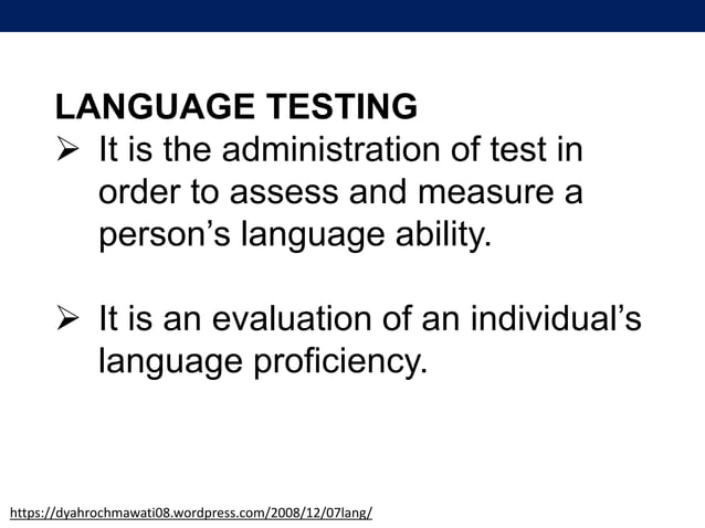 Language Testing Techniques | PPT