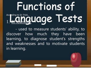 Language Tests | PPTX