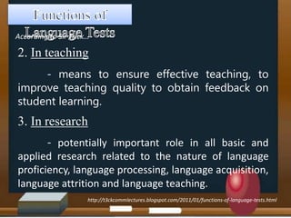 Language Tests | PPTX