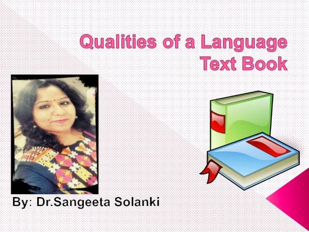 Qualities of a Language textbook | PPT