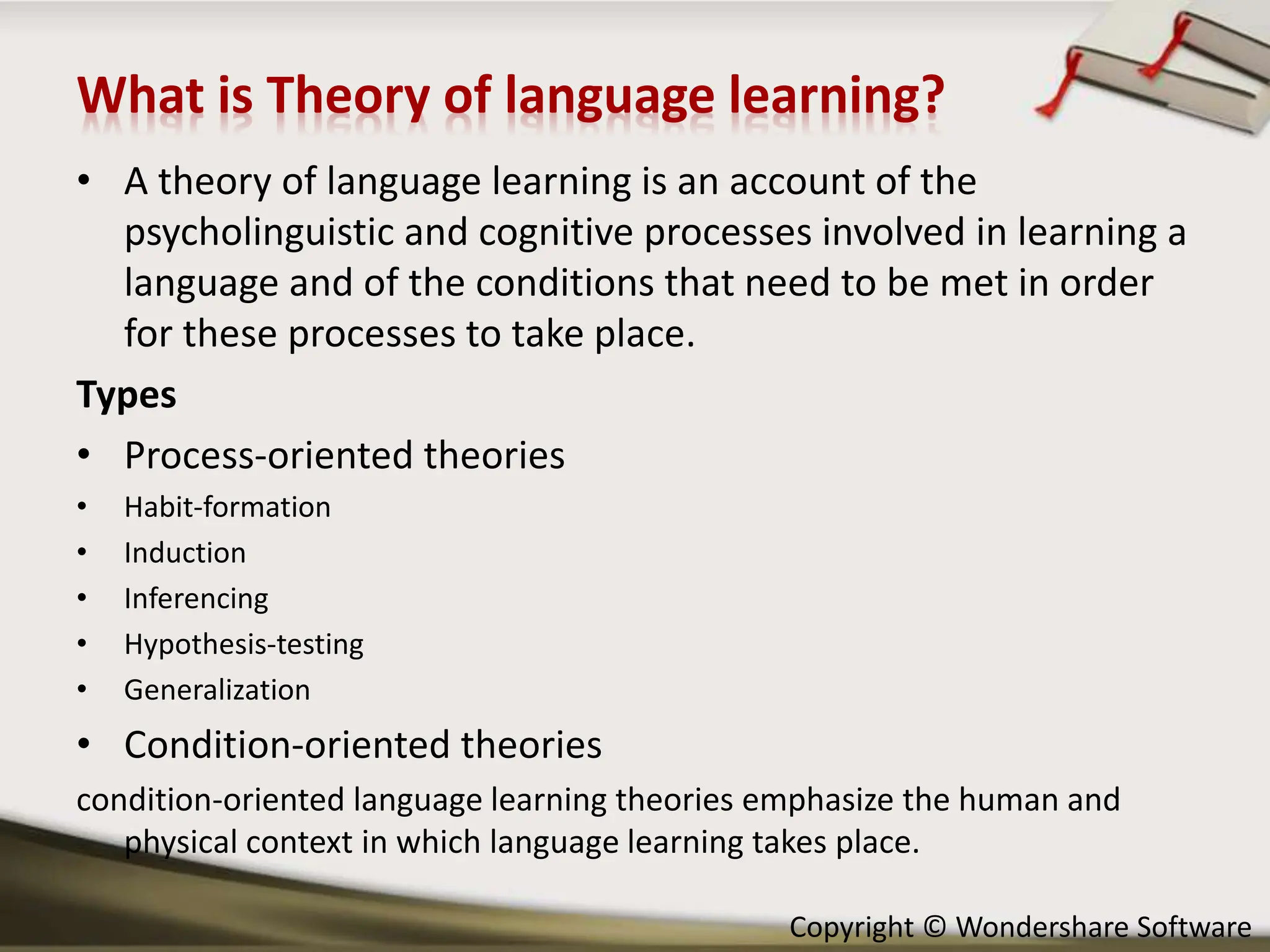 Language Theories based on language development | PPT