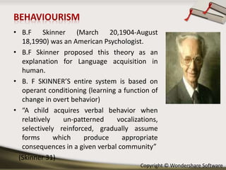 Language Theories based on language development | PPT