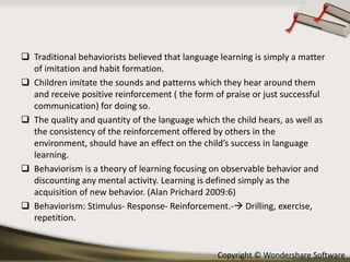 Language Theories based on language development | PPT