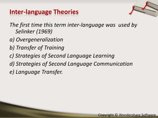 Language Theories based on language development | PPT