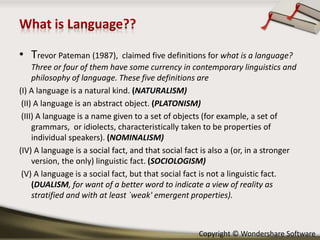Language Theories based on language development | PPT