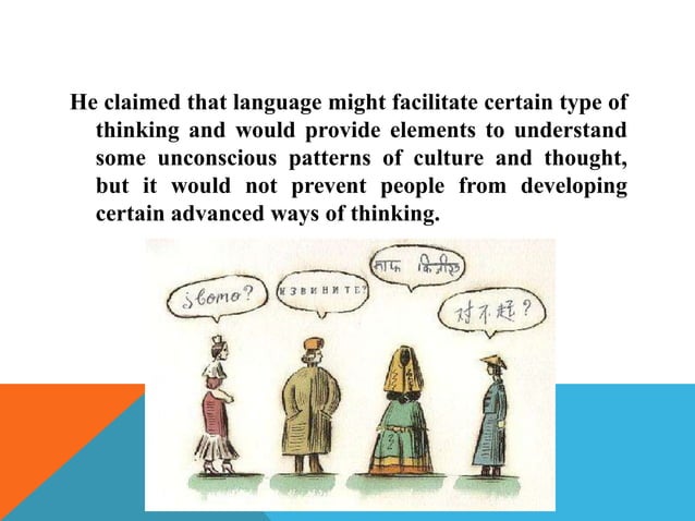 Language, thought and culture | PPTX