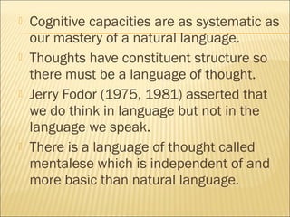 Language, thought, and meaning | PPT