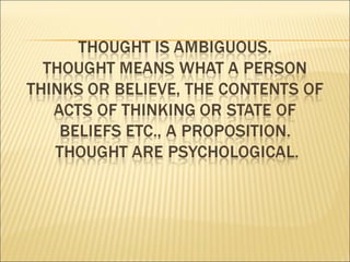 Language, thought, and meaning | PPT