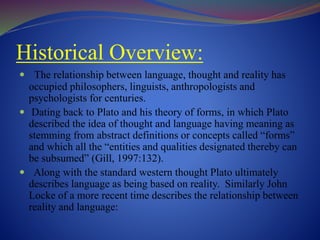 Language & thought s w hypothesis | PPTX