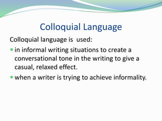 Language, Tone and Audience | PPTX