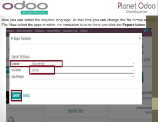 Language translations in odoo | PPTX