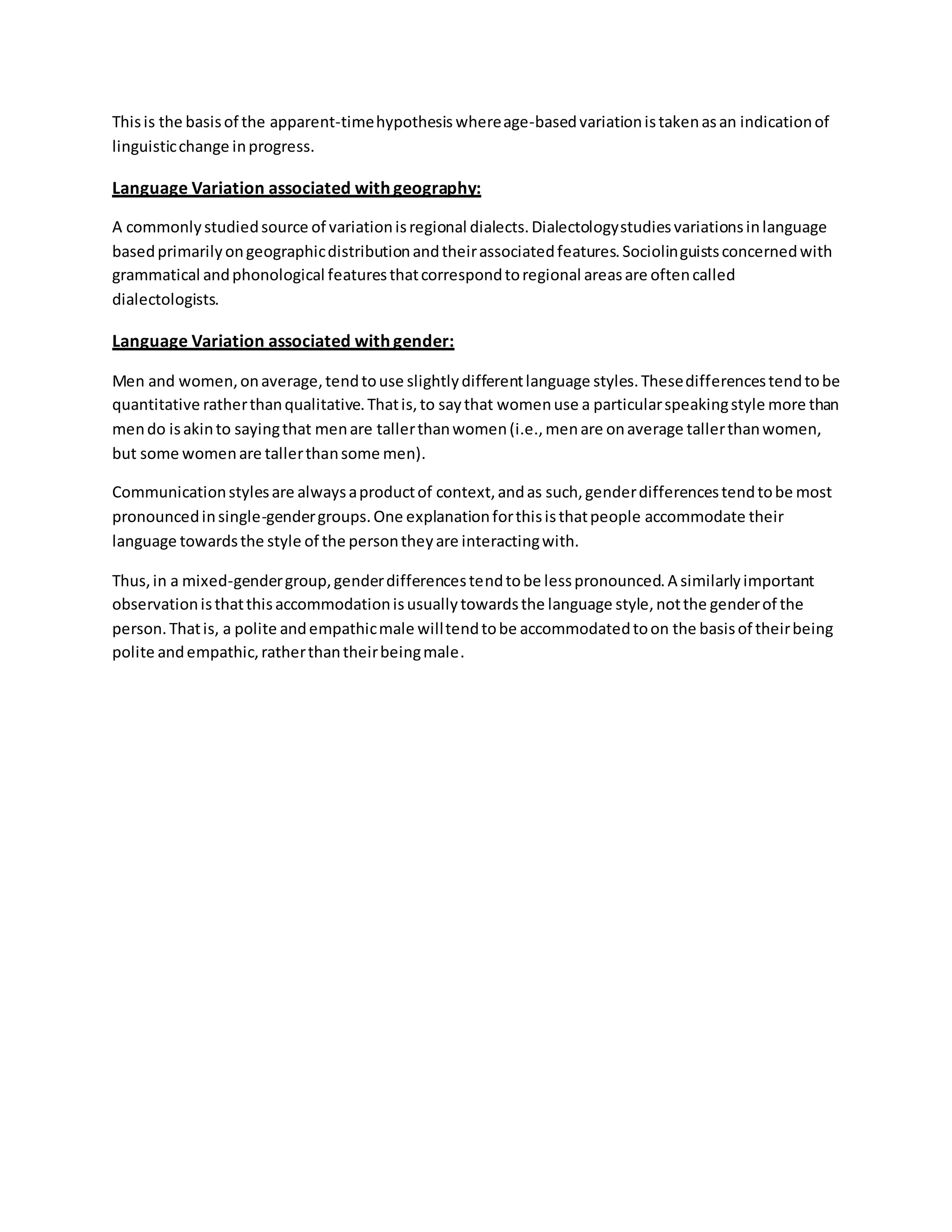 Language variartion and varities of language | DOCX