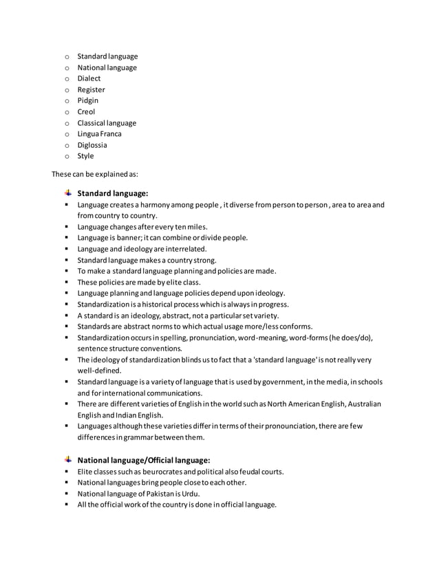 Language variartion and varities of language | DOCX