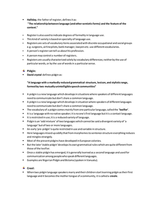 Language variartion and varities of language | DOCX