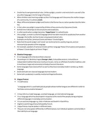 Language variartion and varities of language | DOCX