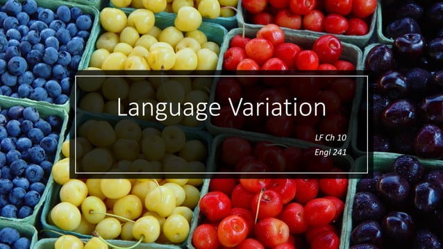 Language variation | PPT