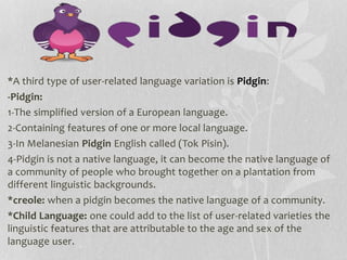 Language variation | PPTX