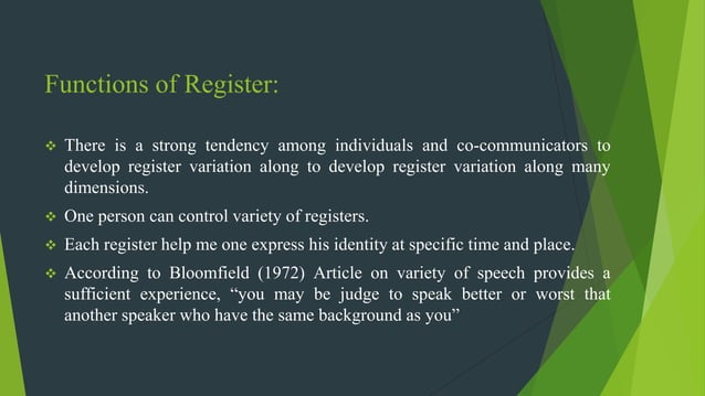 Language Variation: Register | PPTX