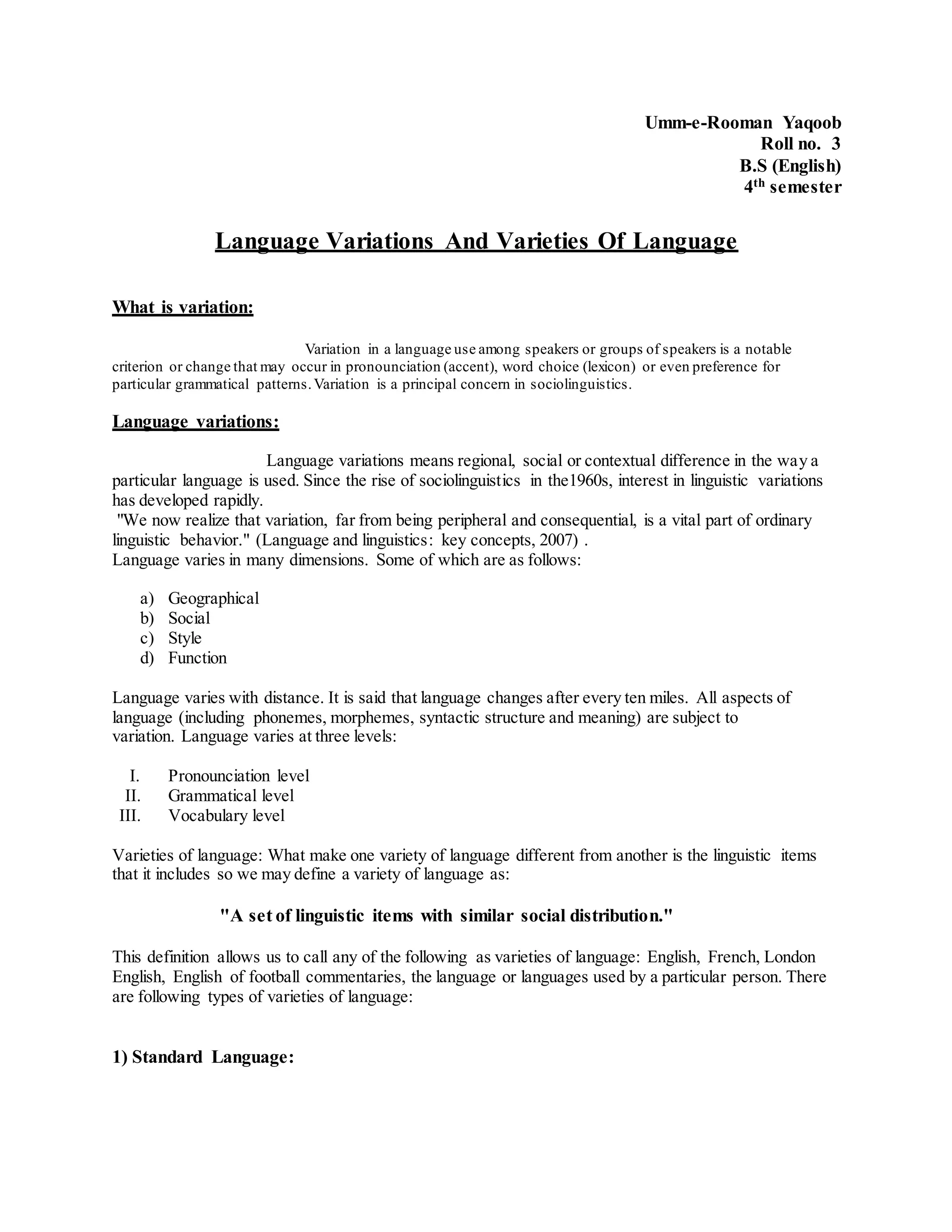 Language variation | DOCX