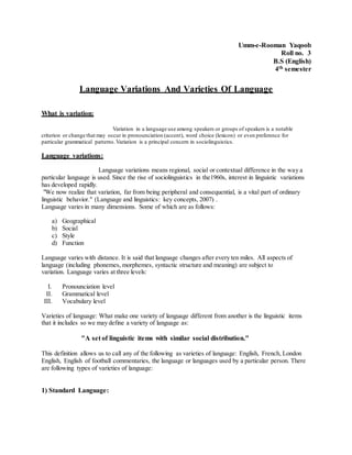 Language variation | DOCX