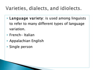 Language variation2003 | PPT