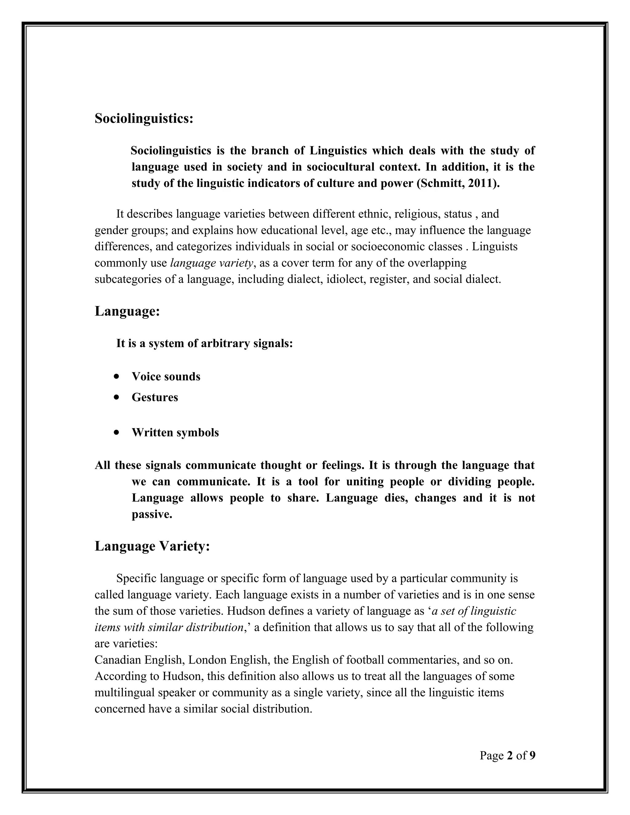 Language variation assgnmnt | DOC