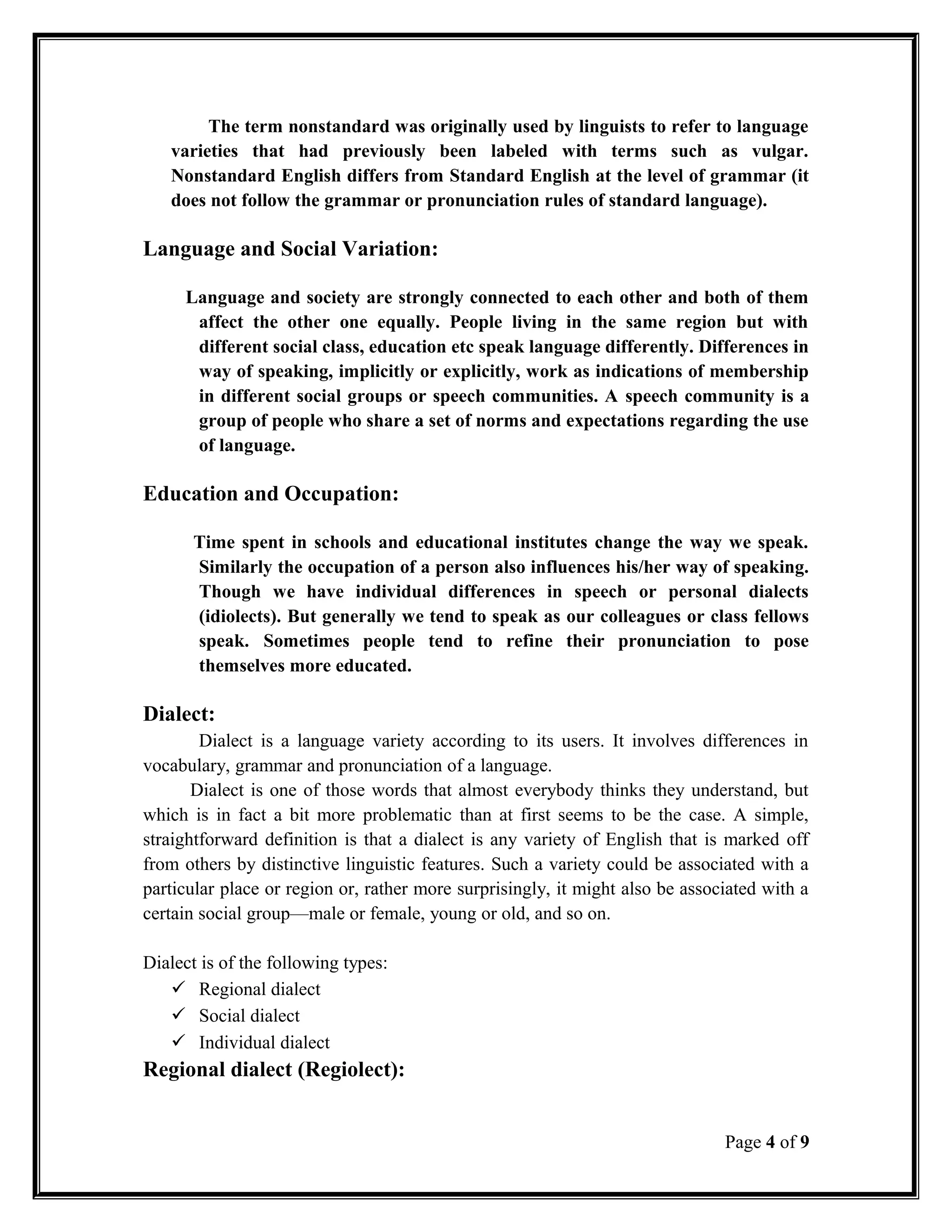 Language variation assgnmnt | DOC