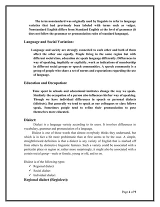 Language variation assgnmnt | DOC