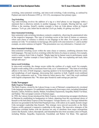 Language Variation in Print Media: A Study of Code Switching Patterns ...