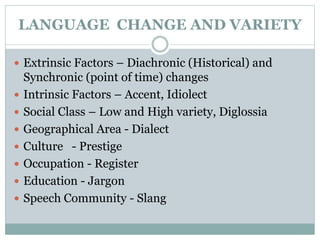 Language Variation and Legal Language | PPTX