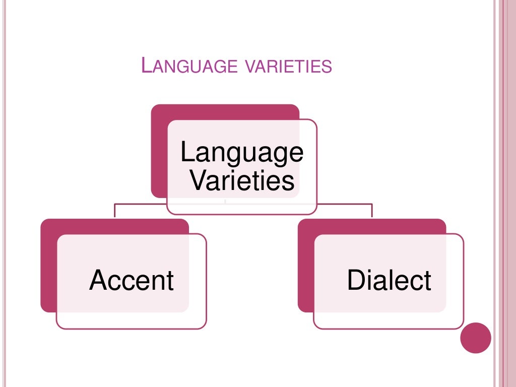 Language varieties