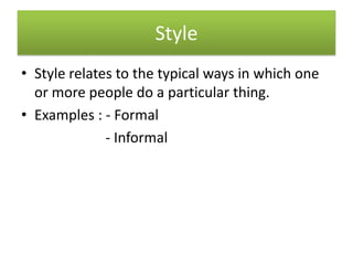 Language varieties, dialect, register and style | PPTX