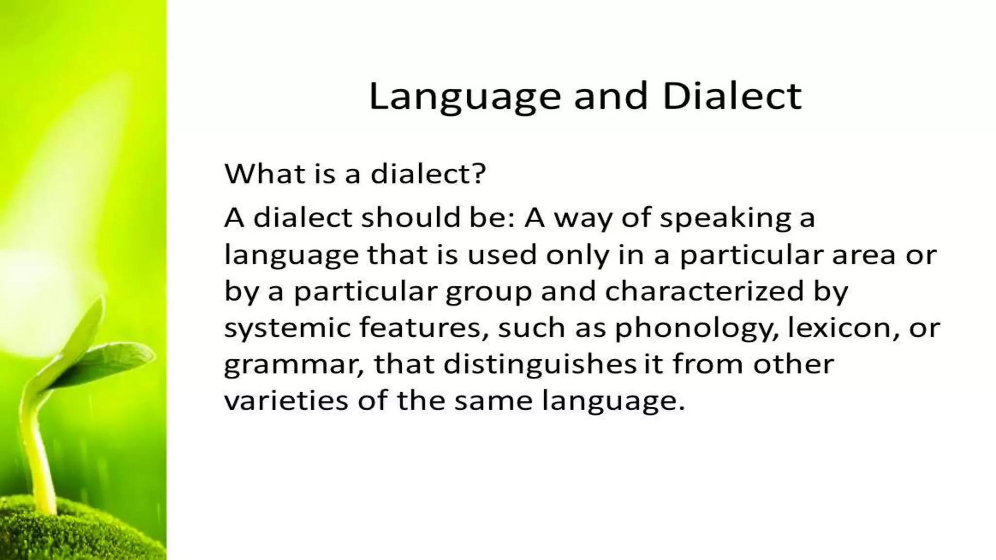 Language varieties | PPT