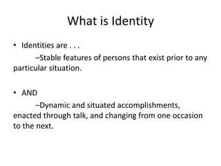 Language varieties as boundaries and as national identity | PPTX