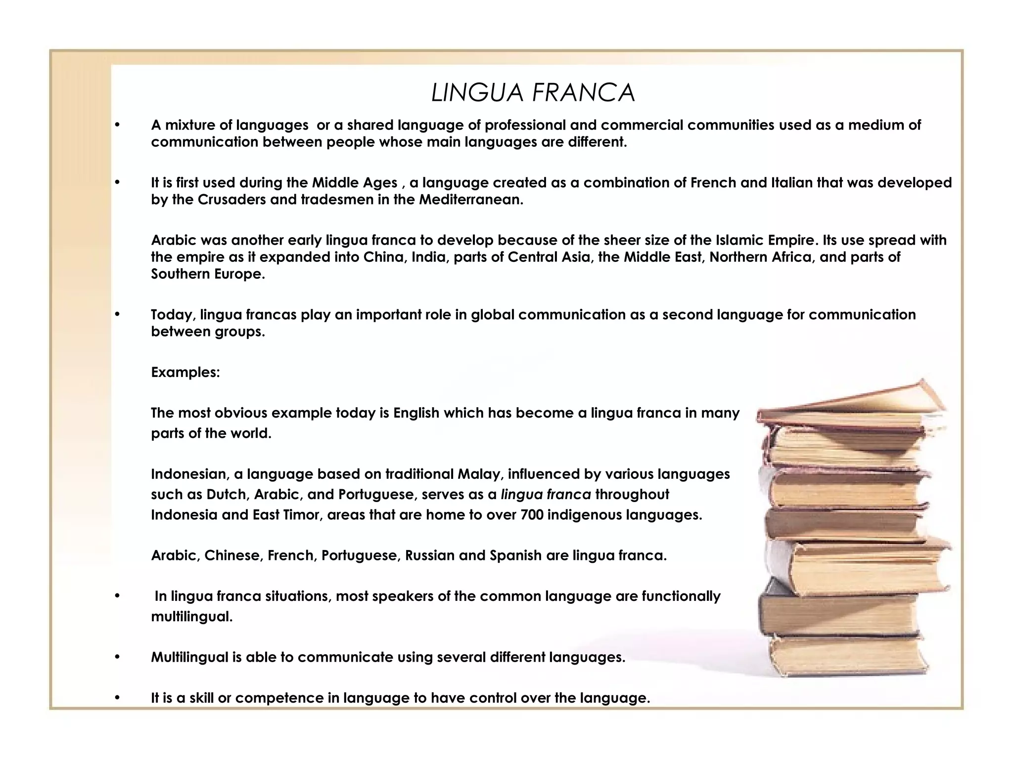 Language varieties & multilingual | PPT