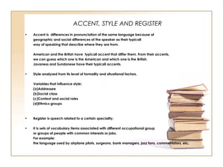 Language varieties & multilingual | PPT