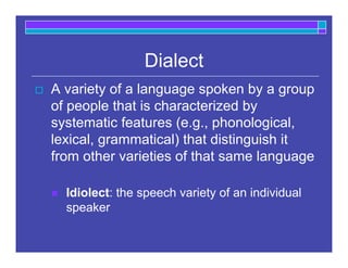 Languagevsdialect | PPT