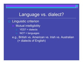Languagevsdialect | PPT