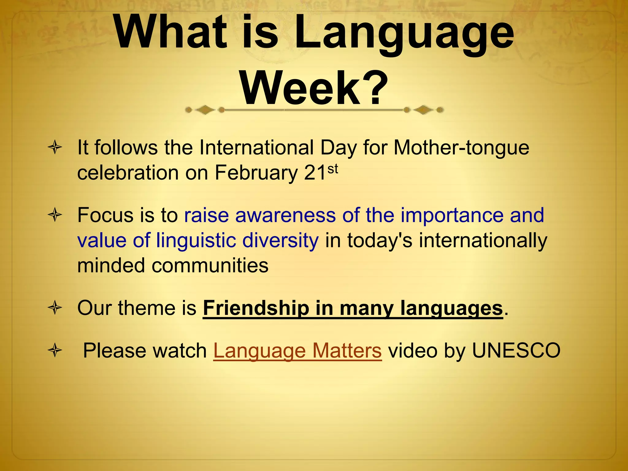 Language week 2015 | PPTX