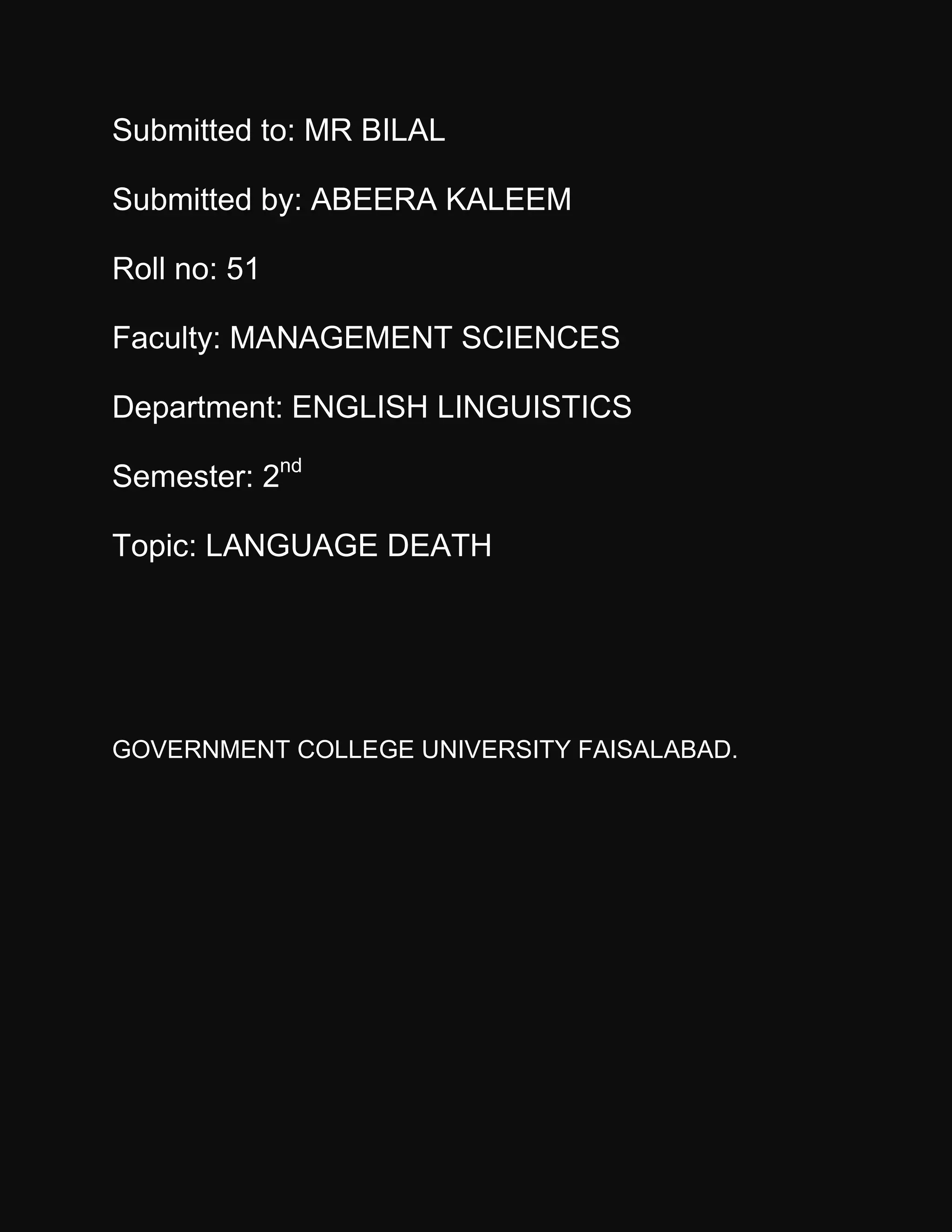 Language death | PDF