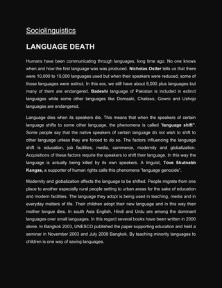 Language death | PDF
