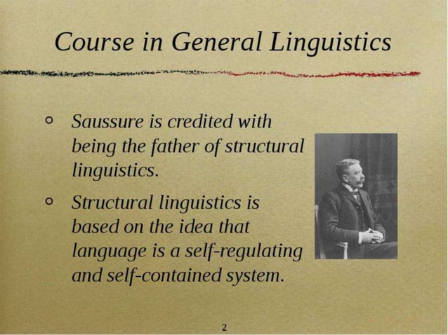 Langue and Parole in Linguistics II Ferdinand de Saussure II ...