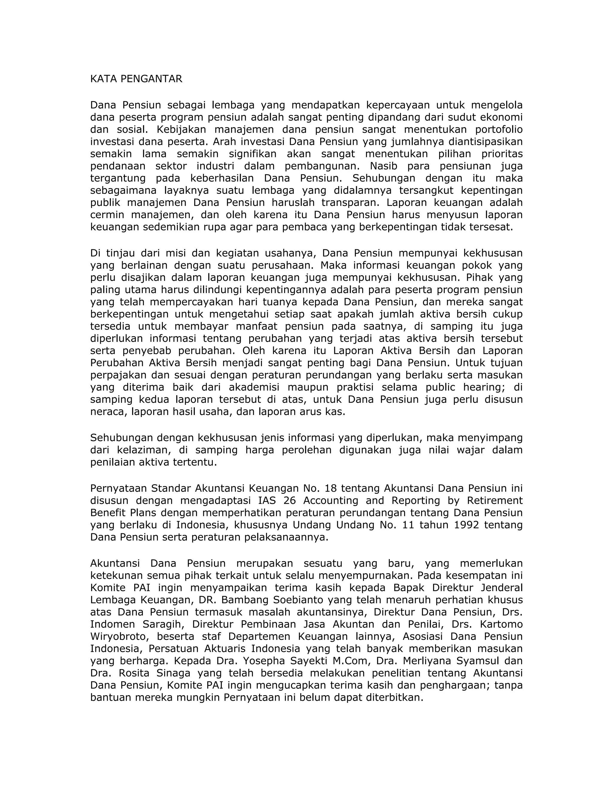 Akuntansi Dana Pensiun | PDF