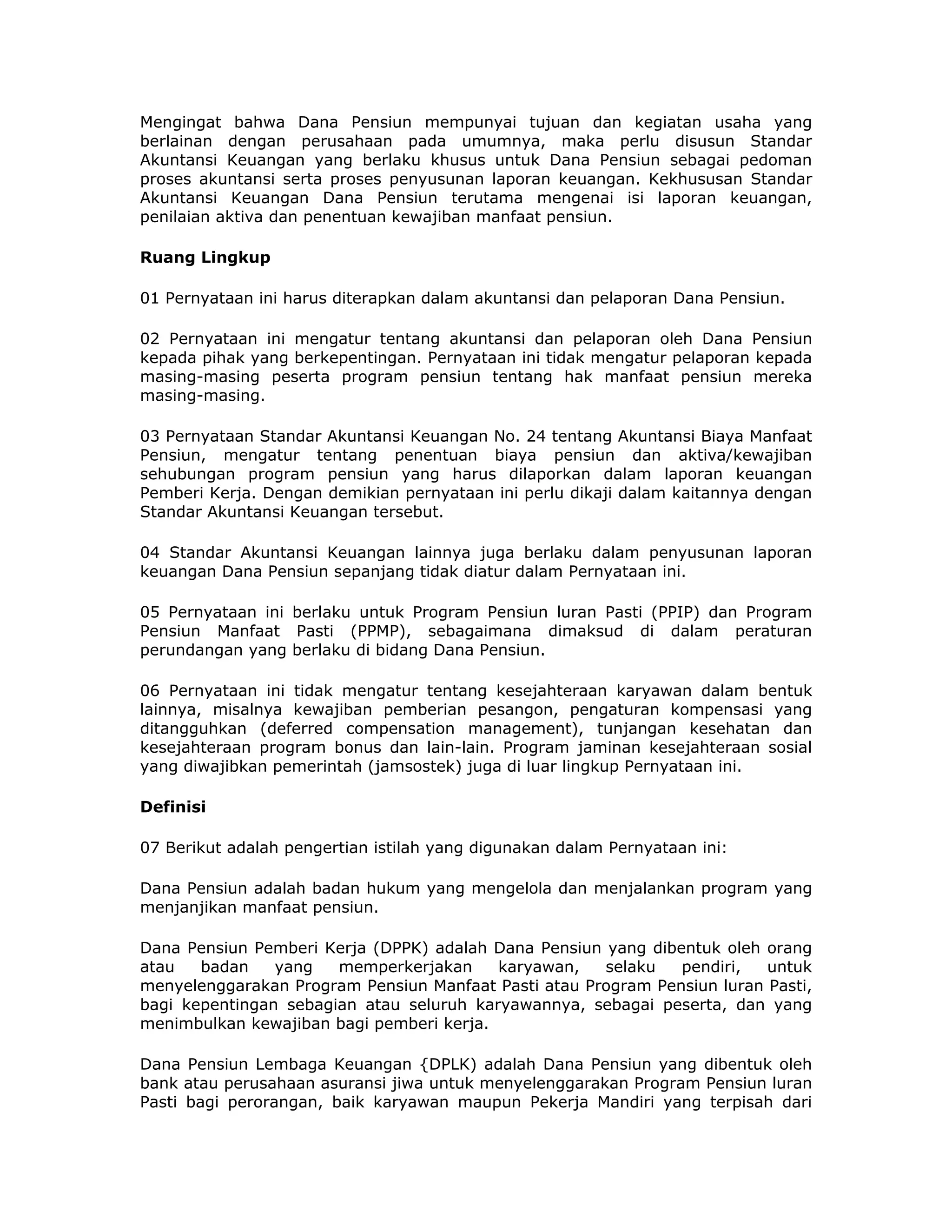 Akuntansi Dana Pensiun | PDF